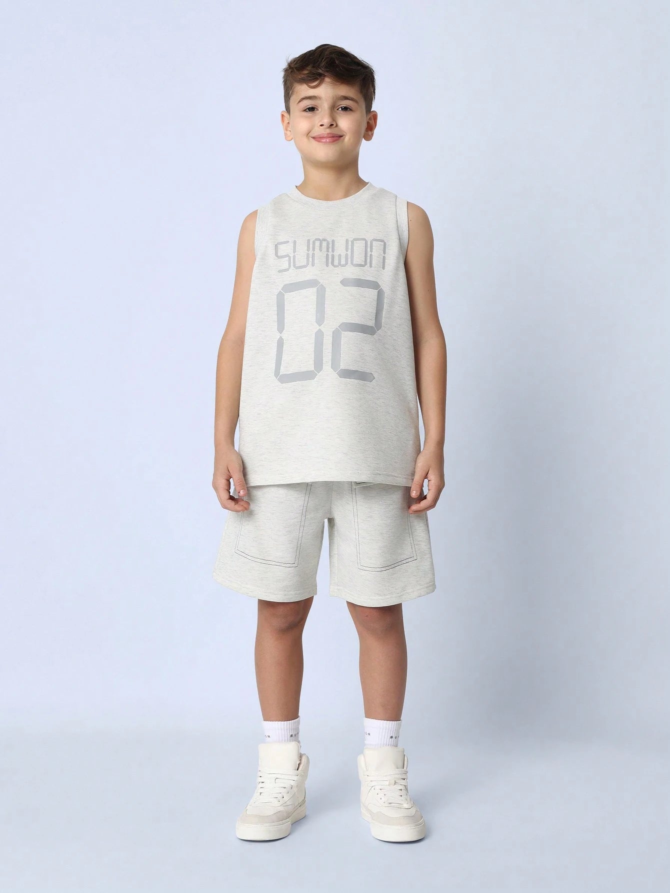 Tween Boys Comfy Regular Fit Tank Top And Short With Graphic Print ...