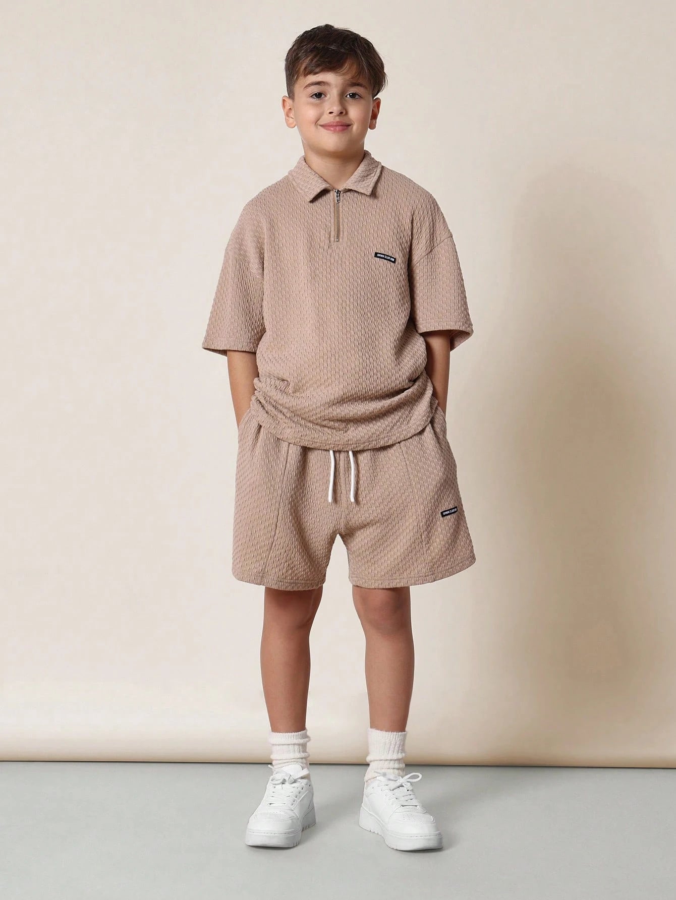 Tween Boys Comfy Tween Boys Textured Polo Set – Mummy & Mee